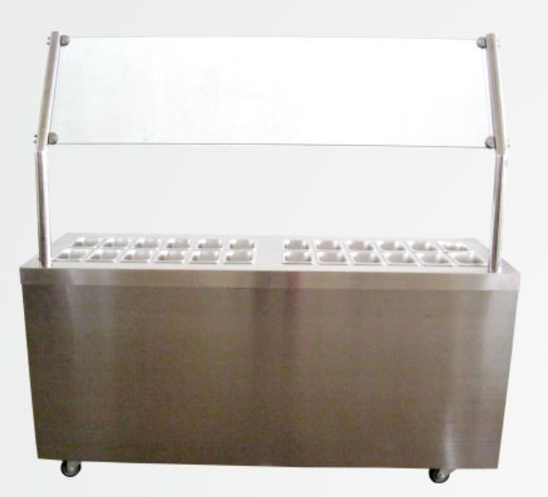 Frozen Yogurt Toppings Bar Display Cabinet With Air Cooling System